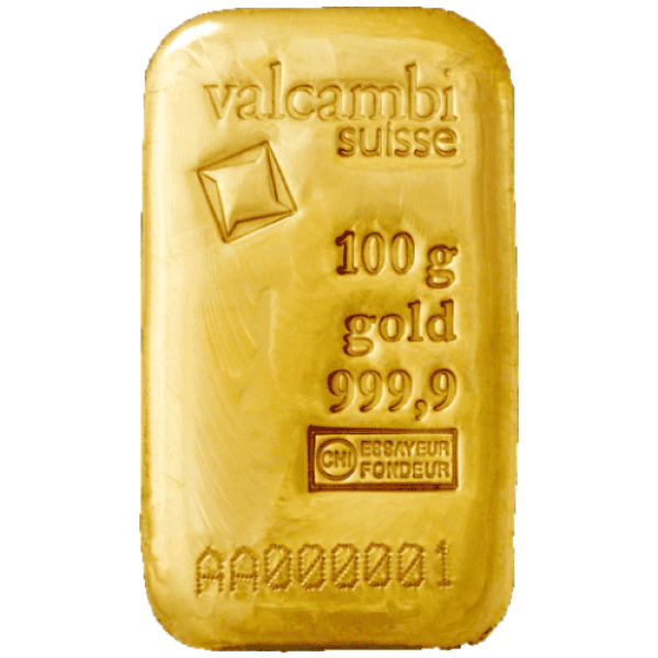 100 GRAM GOLD BAR VALCAMBI CAST – PRECIOUS METALS HQ