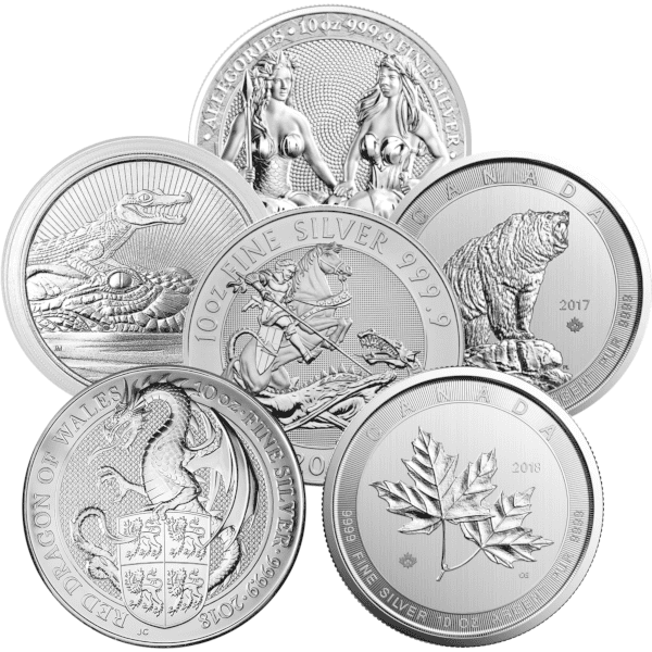 10 OZ SILVER SOVEREIGN MINT COINS MISC TYPE – PRECIOUS METALS HQ